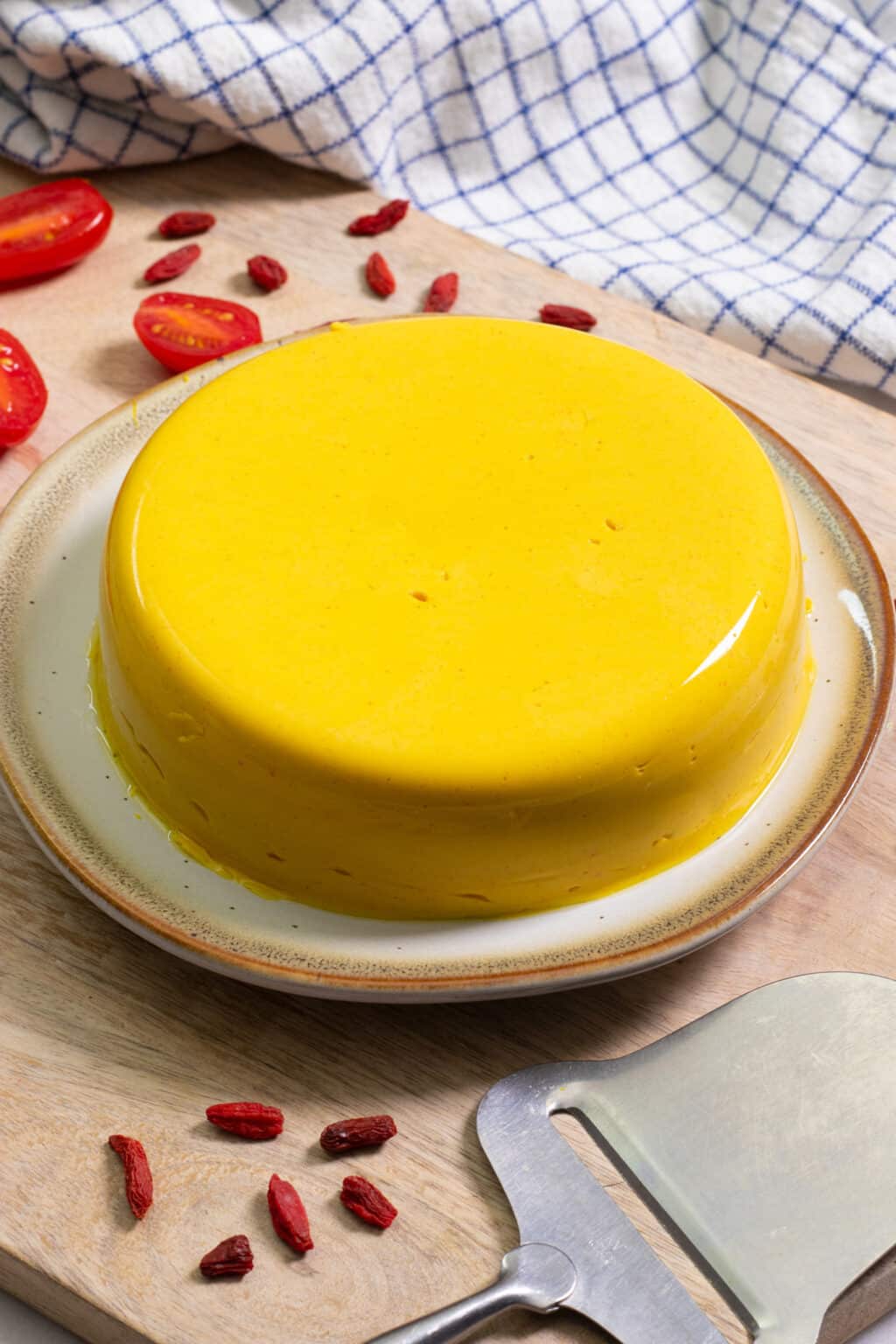 Nut-free Vegan Cheddar Block Cheese that Melts and Shreds!