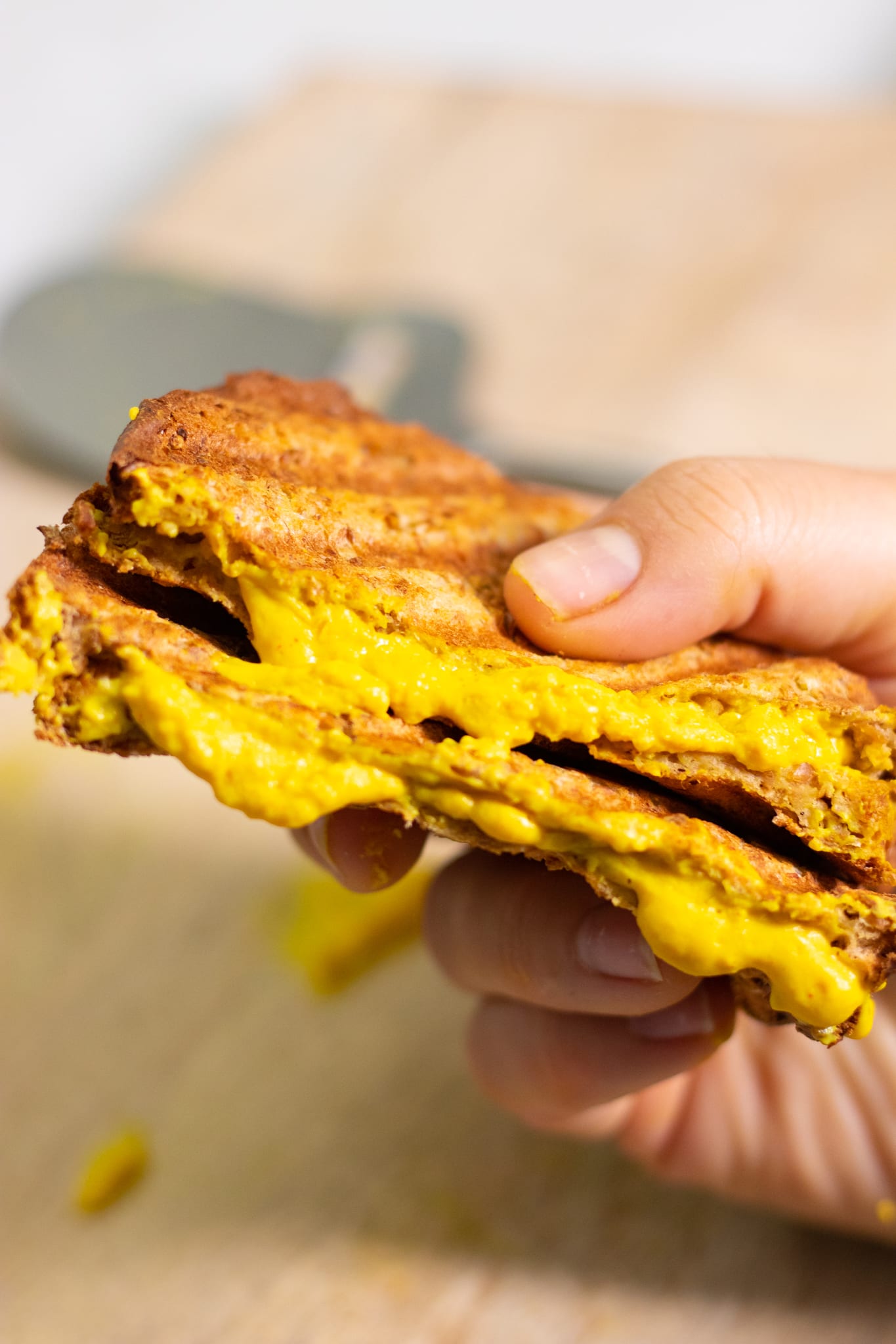 Nut-free Vegan Cheddar Block Cheese that Melts and Shreds!