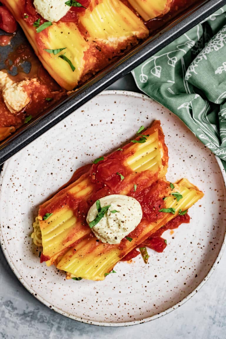 Vegan Manicotti - Vegan and Oil-free Recipes - ZardyPlants