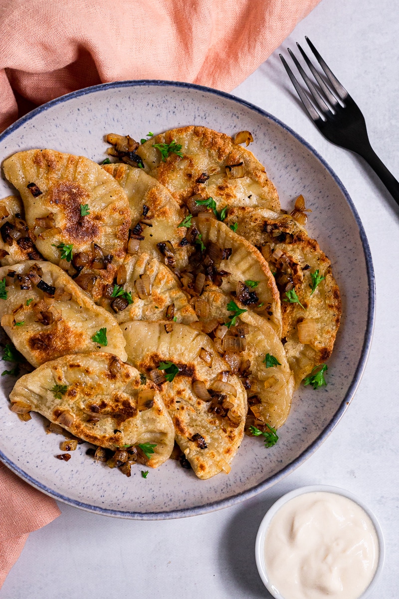 Vegan Pierogi with Potato and Leek - Snacks & Apps - ZardyPlants
