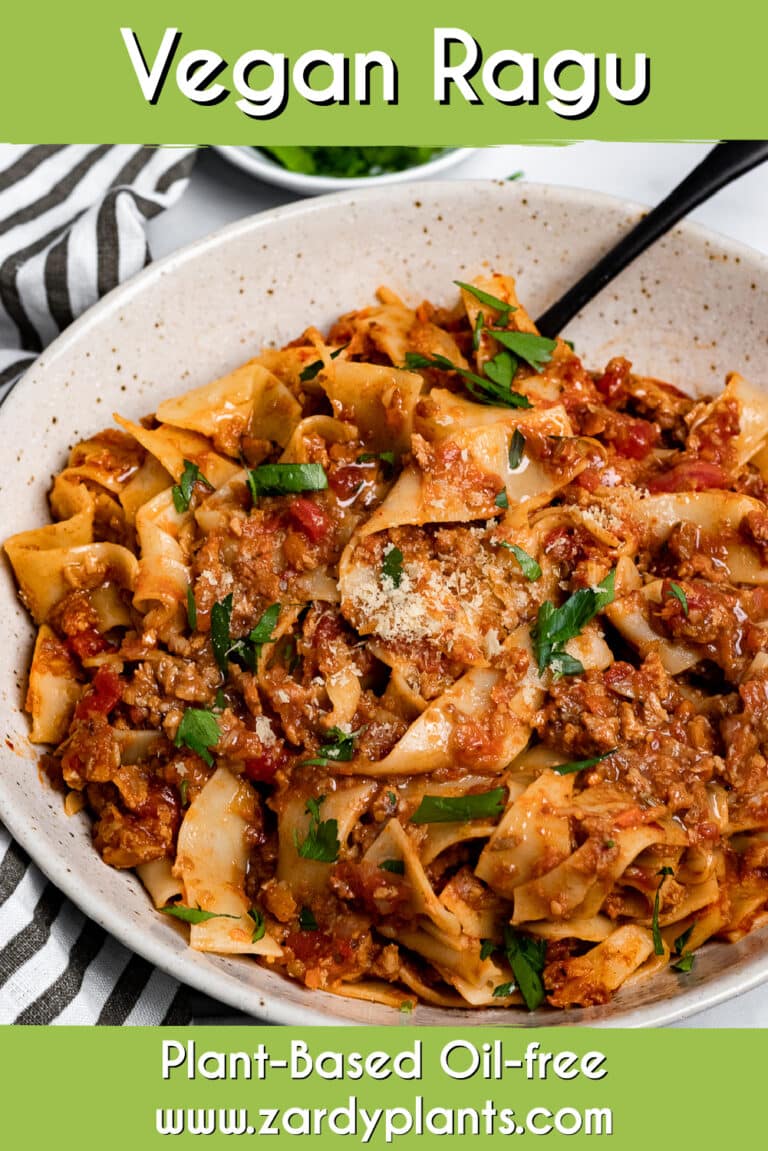 Easy Vegan Ragu - Vegan and Oil-free Recipes - ZardyPlants