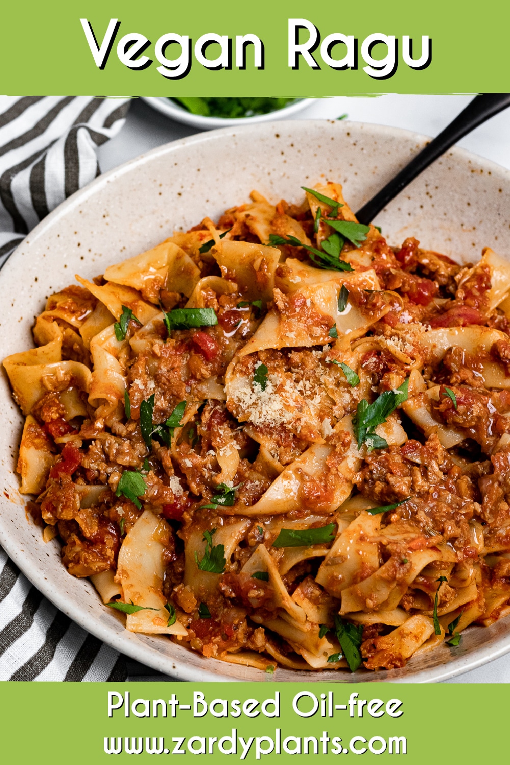 Easy Vegan Ragu - Vegan and Oil-free Recipes - ZardyPlants