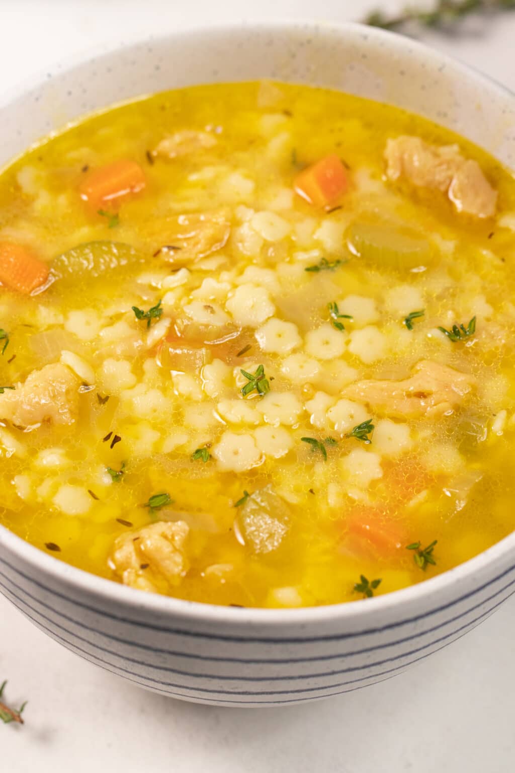 Vegan Chicken and Stars Soup - ZardyPlants