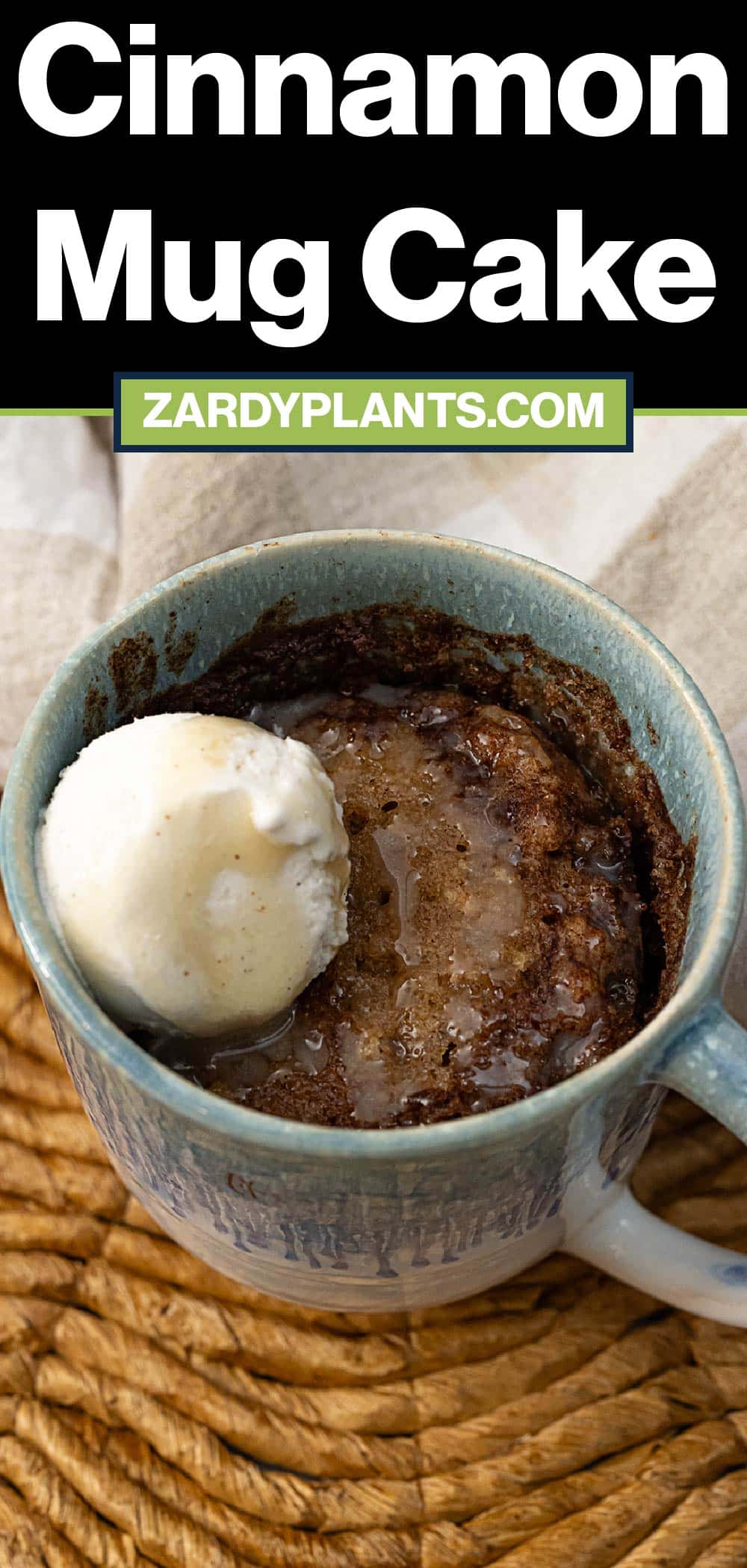 Cinnamon Mug Cake (Vegan) - ZardyPlants